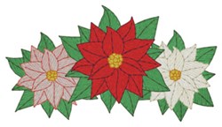 Poinsettia Embroidery Design | EmbroideryDesigns.com