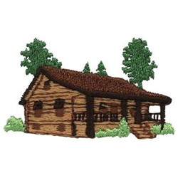 Log Cabin Embroidery Design | EmbroideryDesigns.com