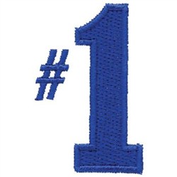Number One Embroidery Design | EmbroideryDesigns.com