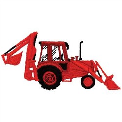 Backhoe Loader Embroidery Design | EmbroideryDesigns.com