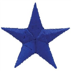 Blue Star Embroidery Design | EmbroideryDesigns.com