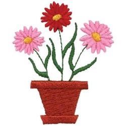 Flower Pot Embroidery Design | EmbroideryDesigns.com