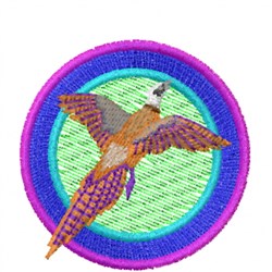 Pheasant Emblem Embroidery Design | EmbroideryDesigns.com