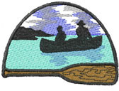 CANOEING Embroidery Design | EmbroideryDesigns.com