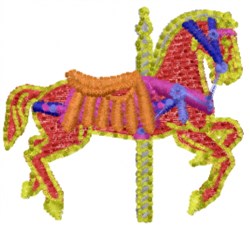 Carousel Horse Embroidery Design | EmbroideryDesigns.com