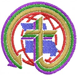 Cross Emblem Embroidery Design | EmbroideryDesigns.com