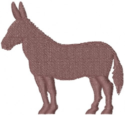 Donkey Embroidery Design | EmbroideryDesigns.com