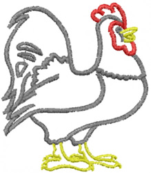 Chicken Embroidery Design | EmbroideryDesigns.com