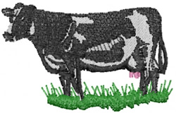 Holstein Milk Cow Embroidery Design | EmbroideryDesigns.com