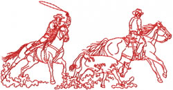 Team roper Embroidery Design | EmbroideryDesigns.com