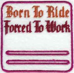 Born to Ride Embroidery Design | EmbroideryDesigns.com