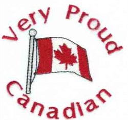 Proud Canadian Flag Embroidery Design | EmbroideryDesigns.com