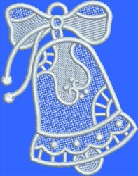FSL White Bow Bell Embroidery Design | EmbroideryDesigns.com