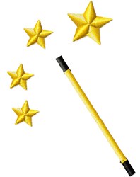 Magician Wand Embroidery Design | EmbroideryDesigns.com