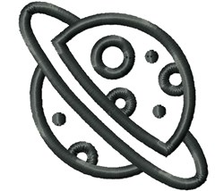 Crater Planet Embroidery Design | EmbroideryDesigns.com