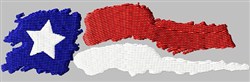 One Star Flag Embroidery Design | EmbroideryDesigns.com