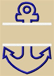 Applique Anchor Embroidery Design | EmbroideryDesigns.com