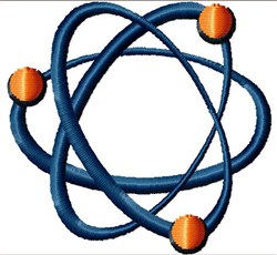 Science Atom Embroidery Design | EmbroideryDesigns.com