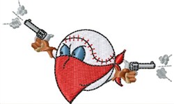 Baseball Bandit Embroidery Design | EmbroideryDesigns.com