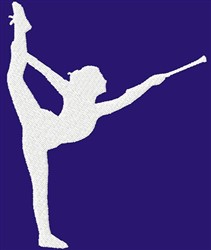 Baton Twirler Embroidery Design | EmbroideryDesigns.com