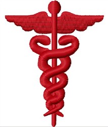 Caduceus Embroidery Design | EmbroideryDesigns.com