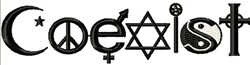 Coexist Symbols Embroidery Design | EmbroideryDesigns.com
