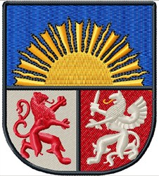 Crest With Sun Embroidery Design | EmbroideryDesigns.com