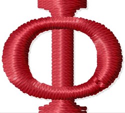 Phi Symbol Small Embroidery Design | EmbroideryDesigns.com