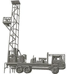 Oil Drilling Rig Embroidery Design | EmbroideryDesigns.com