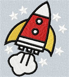 Rocket Ship Embroidery Design | EmbroideryDesigns.com