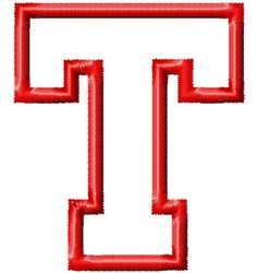 Varsity T Applique Embroidery Design | EmbroideryDesigns.com