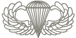 Basic Paratrooper Outline Embroidery Design | EmbroideryDesigns.com