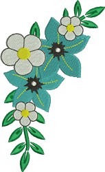 Floral Spray Embroidery Design | EmbroideryDesigns.com