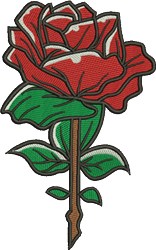 Red Rose Embroidery Design | EmbroideryDesigns.com