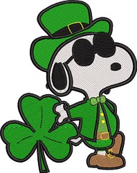 Irish Snoopy Embroidery Design | EmbroideryDesigns.com