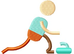 Curling Embroidery Design | EmbroideryDesigns.com