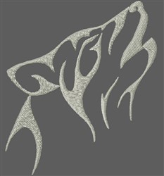 Howling Wolf Embroidery Design | EmbroideryDesigns.com