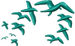 Flock Of Birds Embroidery Design | EmbroideryDesigns.com