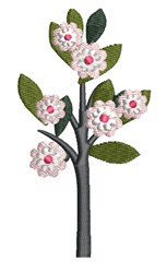 Flowering Tree Branch Embroidery Design | EmbroideryDesigns.com