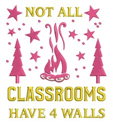 Campfire Classroom Embroidery Design | EmbroideryDesigns.com