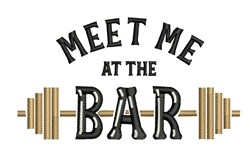 At The Bar Embroidery Design | EmbroideryDesigns.com