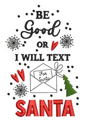 Text Santa Embroidery Design | EmbroideryDesigns.com