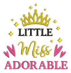Miss Adorable Embroidery Design | EmbroideryDesigns.com