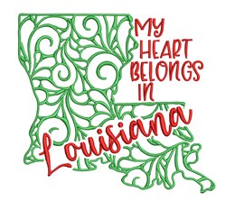 Louisiana Embroidery Design | EmbroideryDesigns.com