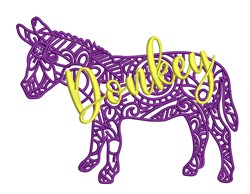 Donkey Embroidery Design | EmbroideryDesigns.com
