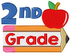 2nd Grade Embroidery Design | EmbroideryDesigns.com