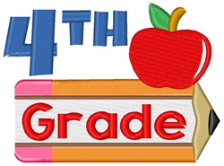 4th Grade Embroidery Design | EmbroideryDesigns.com