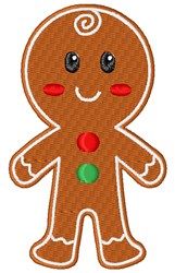 Gingerbread Boy Embroidery Design | EmbroideryDesigns.com