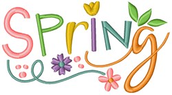 Spring Flowers Embroidery Design | EmbroideryDesigns.com