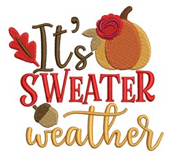 Sweater Weather Embroidery Design | EmbroideryDesigns.com